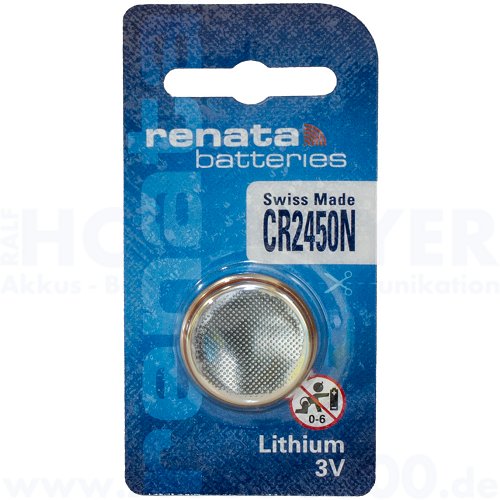 Renata Lithium CR-2450N, CR2450N, 3V, 540mAh | Hottmeyer Akkus ...